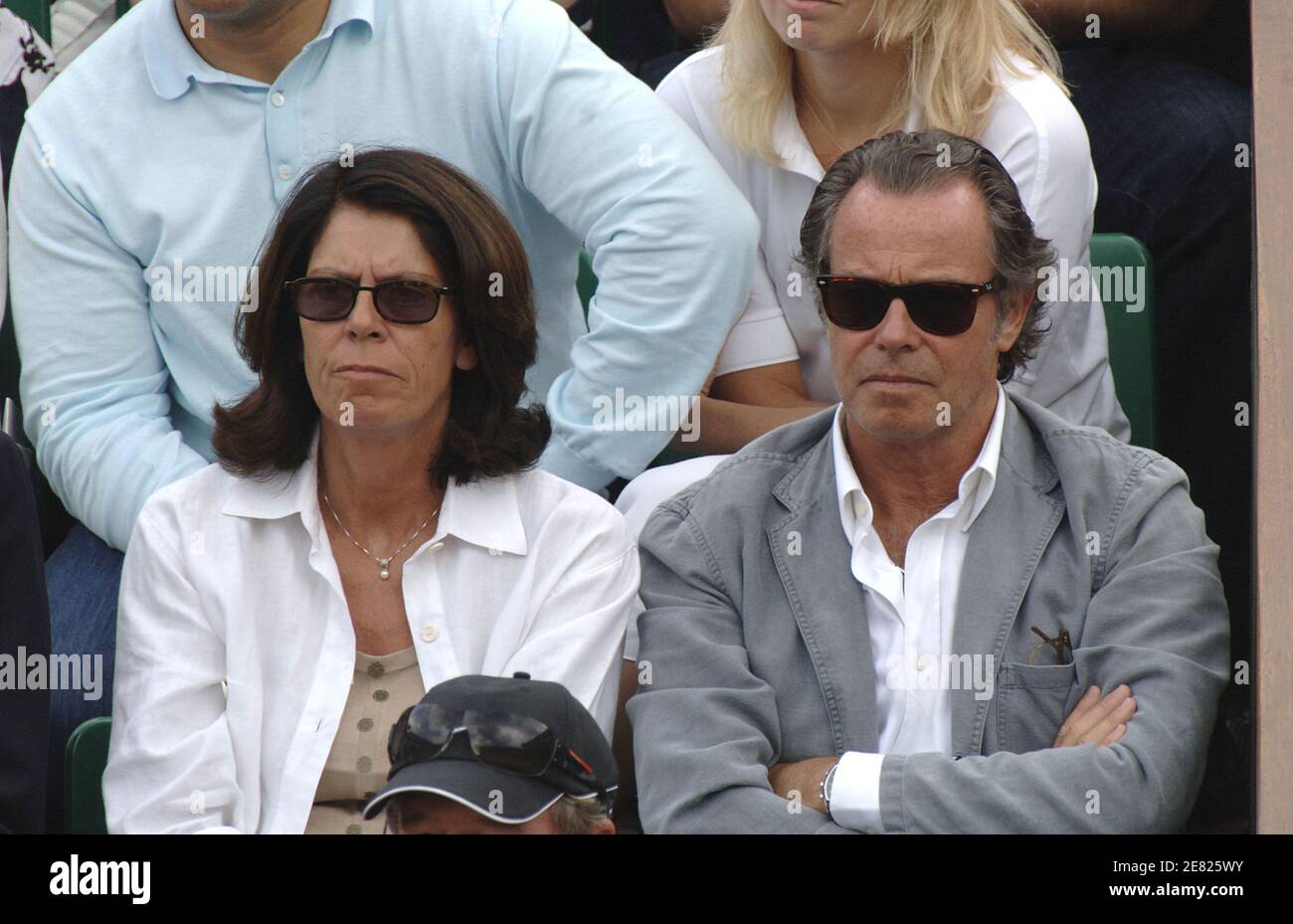 French humorist Michel Leeb and his wife Beatrice attend the 4th Round ...