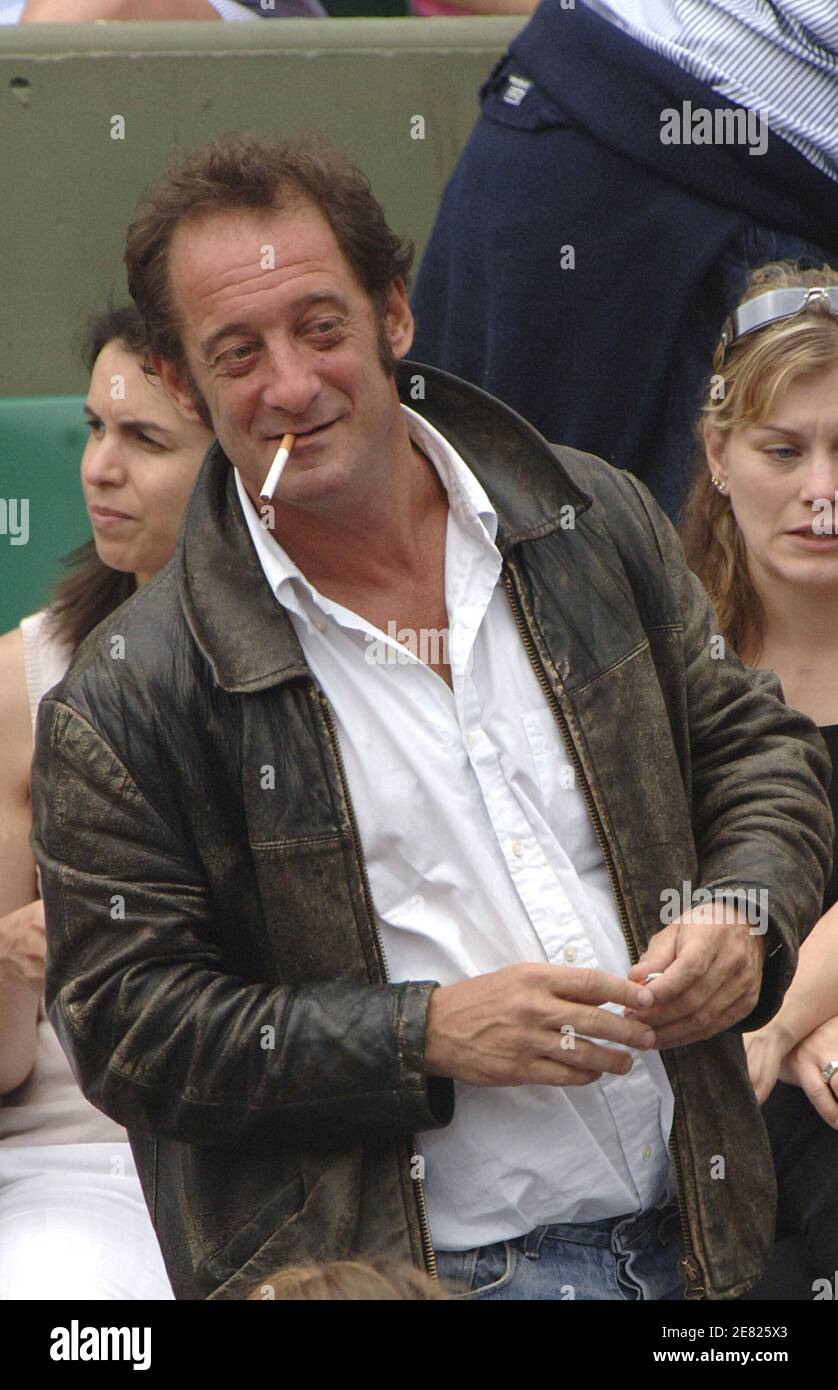 French actor Vincent Lindon attends the 4th Round of the Tennis French ...