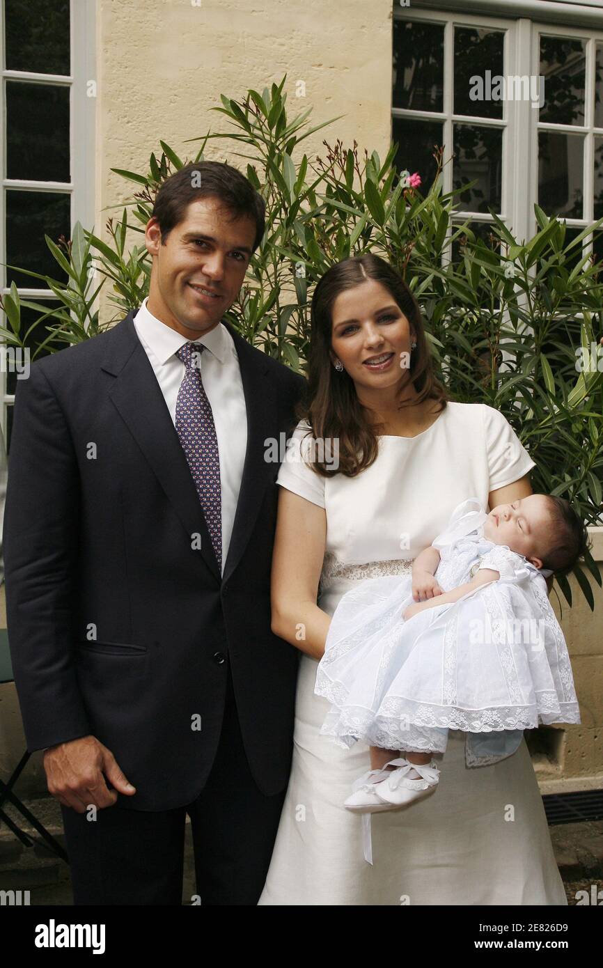 Prince Louis de Bourbon, duke of Anjou and wife Princess Marie ...