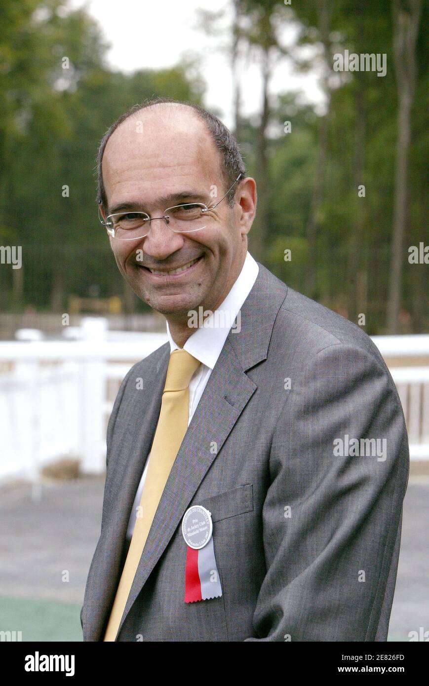 French Budget minister Eric Worth is interviewed by TF1 TV presenter ...