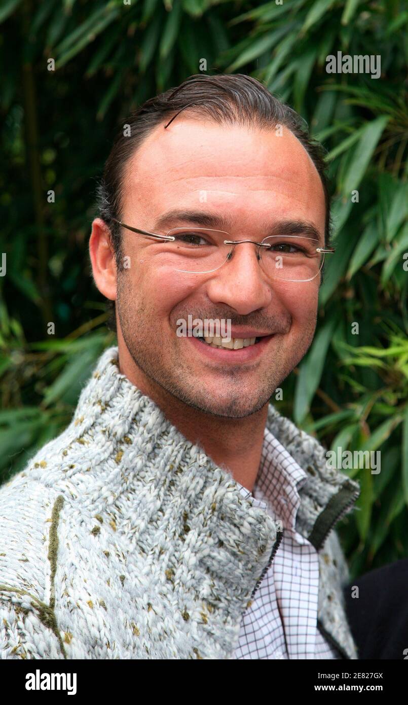 French TV presenter Alexandre Devoise arrive to the 'Village', the VIP ...