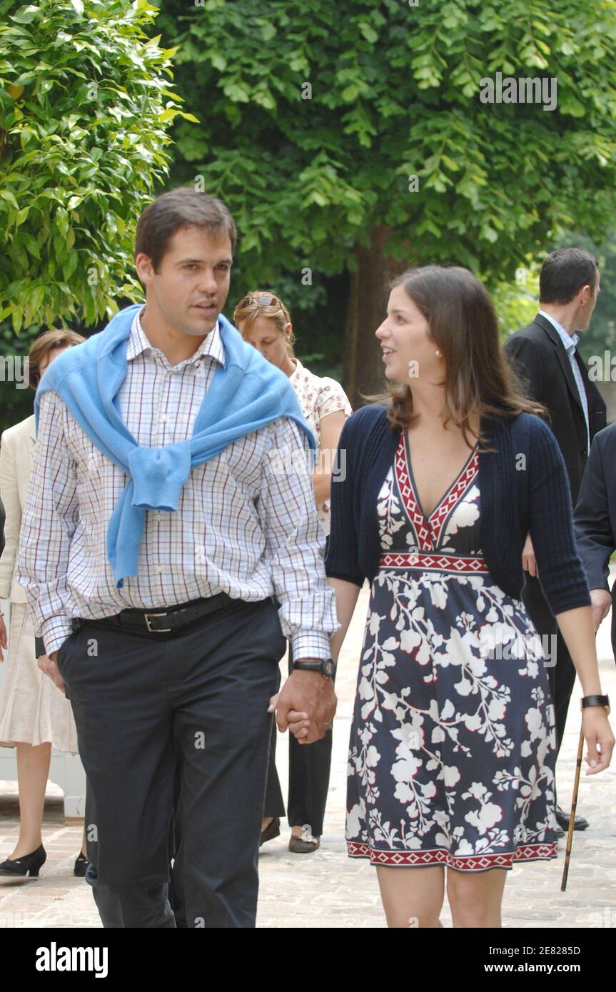 Prince Louis de Bourbon, duke of Anjou and wife Princess Marie ...