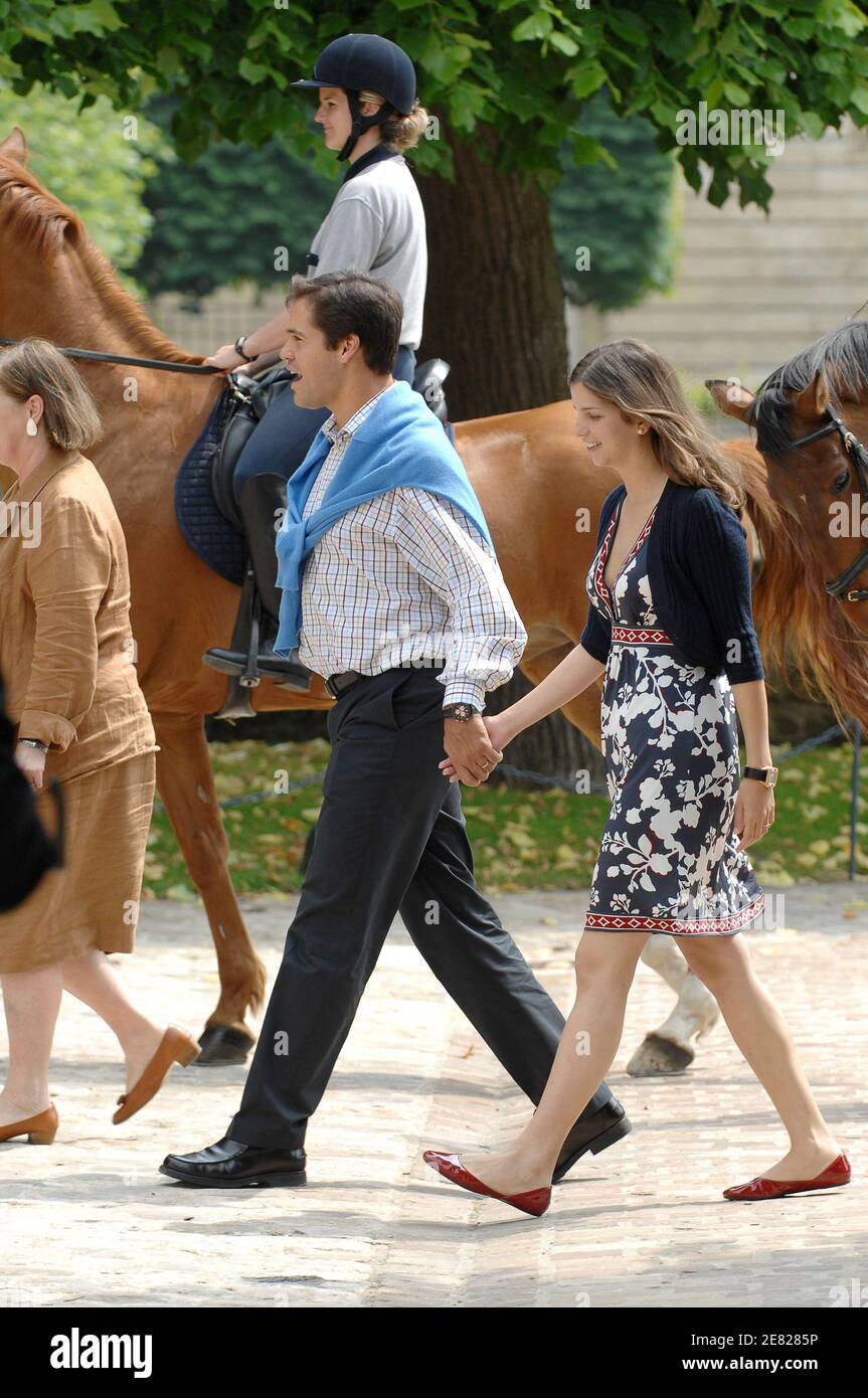 Prince Louis de Bourbon, duke of Anjou and wife Princess Marie ...