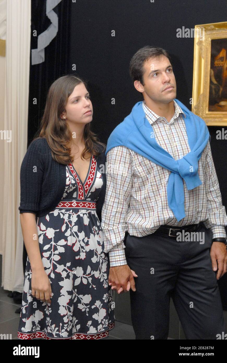 Prince Louis de Bourbon, duke of Anjou and wife Princess Marie ...