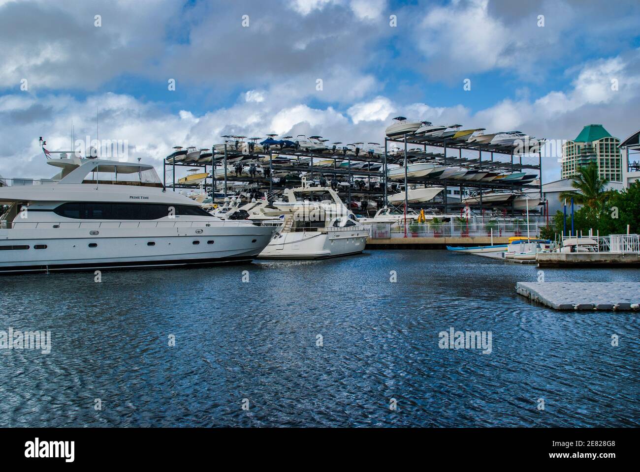 Powerboat docking and dry storage at Dinner Key Marina in Coconut Grove ...