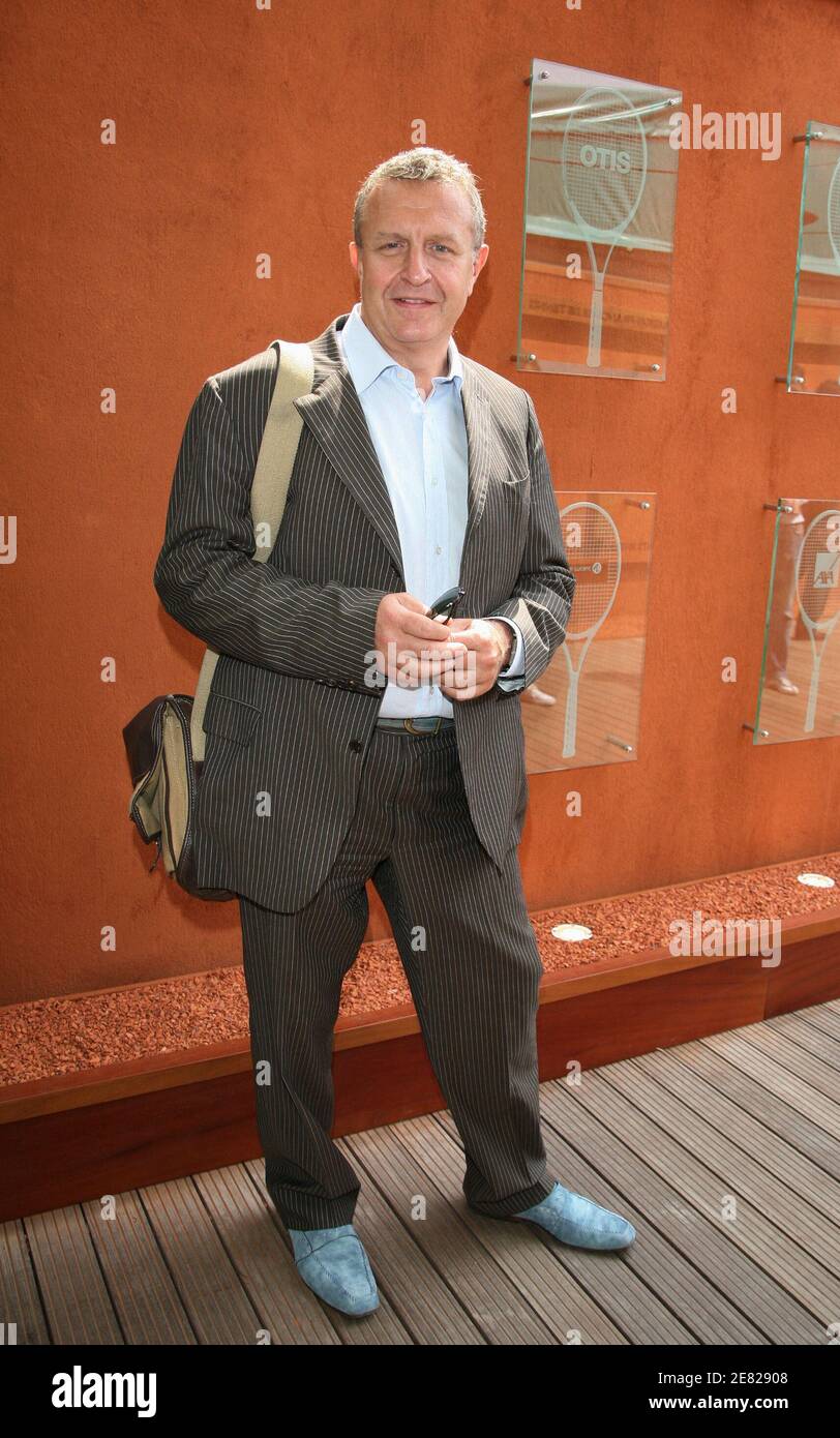 French TV presenter Michel Field poses in the 'Village', the VIP area ...