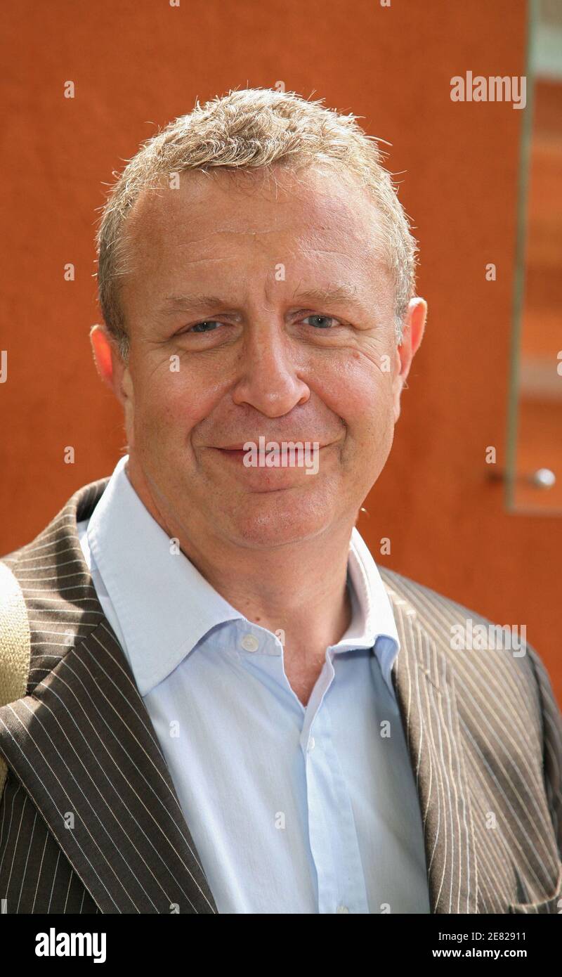 French TV presenter Michel Field poses in the 'Village', the VIP area ...
