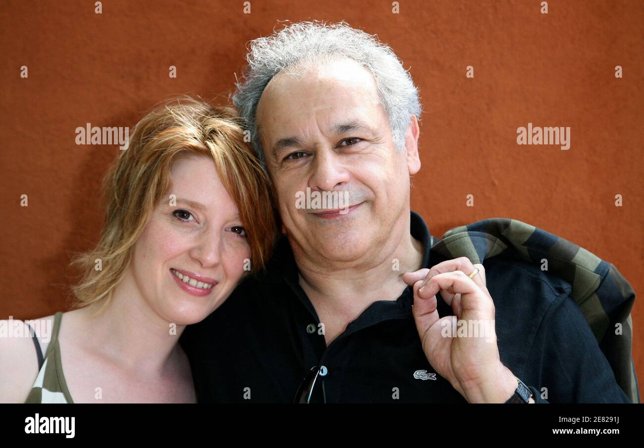 French actor Francis Perrin and his wife poses in the 'Village', the ...