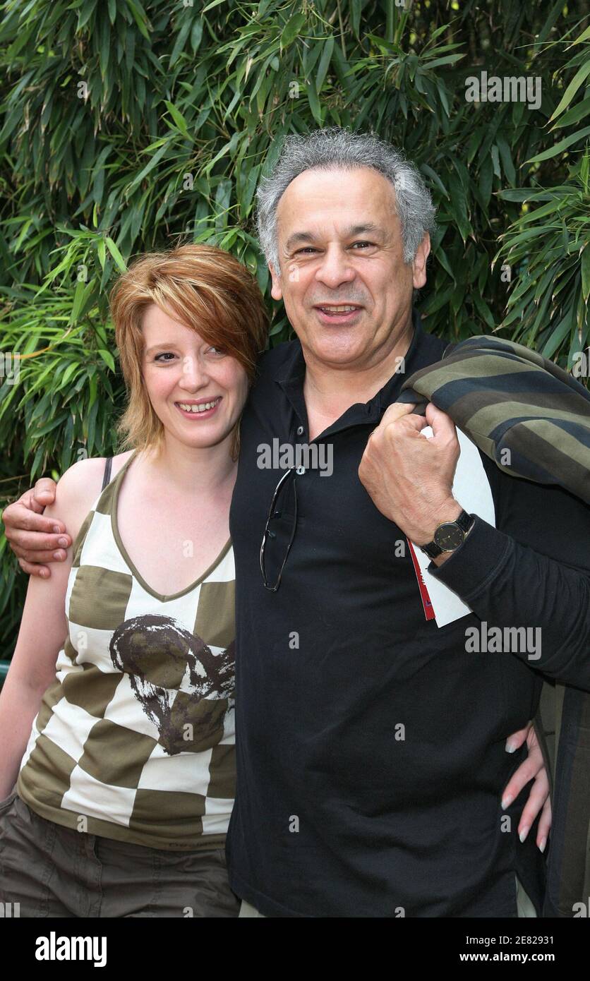 French actor Francis Perrin and his wife poses in the 'Village', the ...