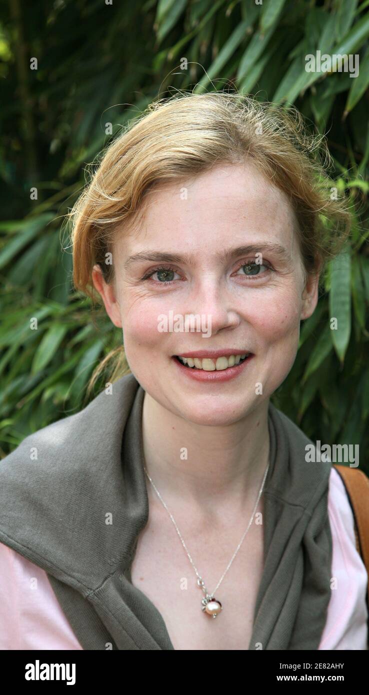 Actress Isabelle Carre arrives in the 'Village', the VIP area of the ...