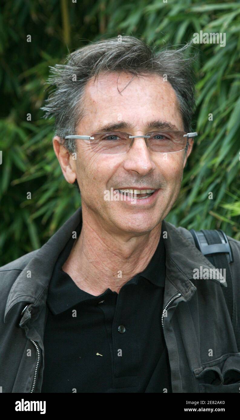 French actor Thierry Lhermitte arrives in the 'Village', the VIP area ...