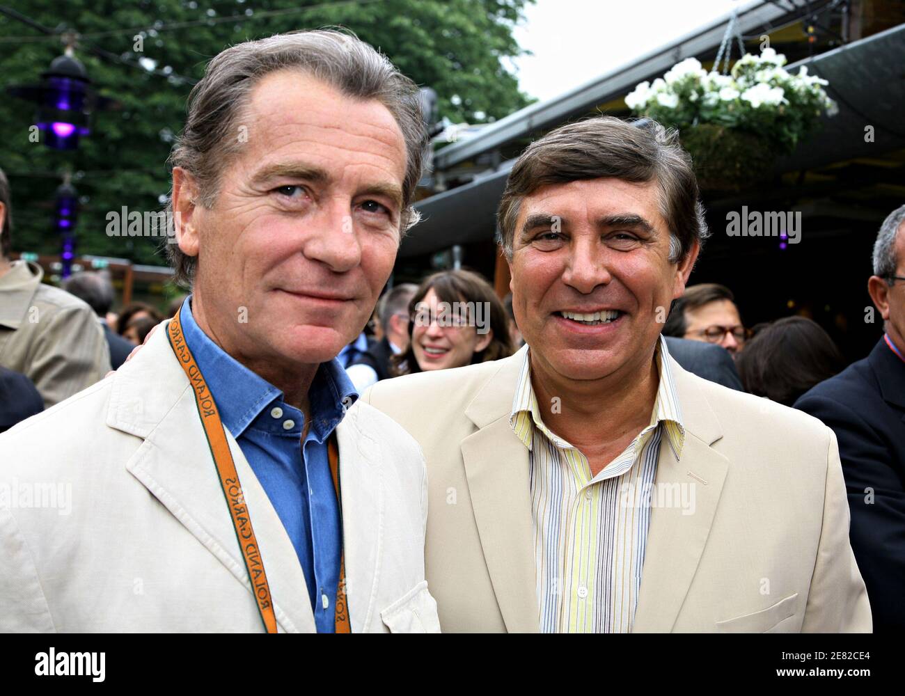 French TV presenters William Leymergie and Jean-Pierre Foucault arrive ...