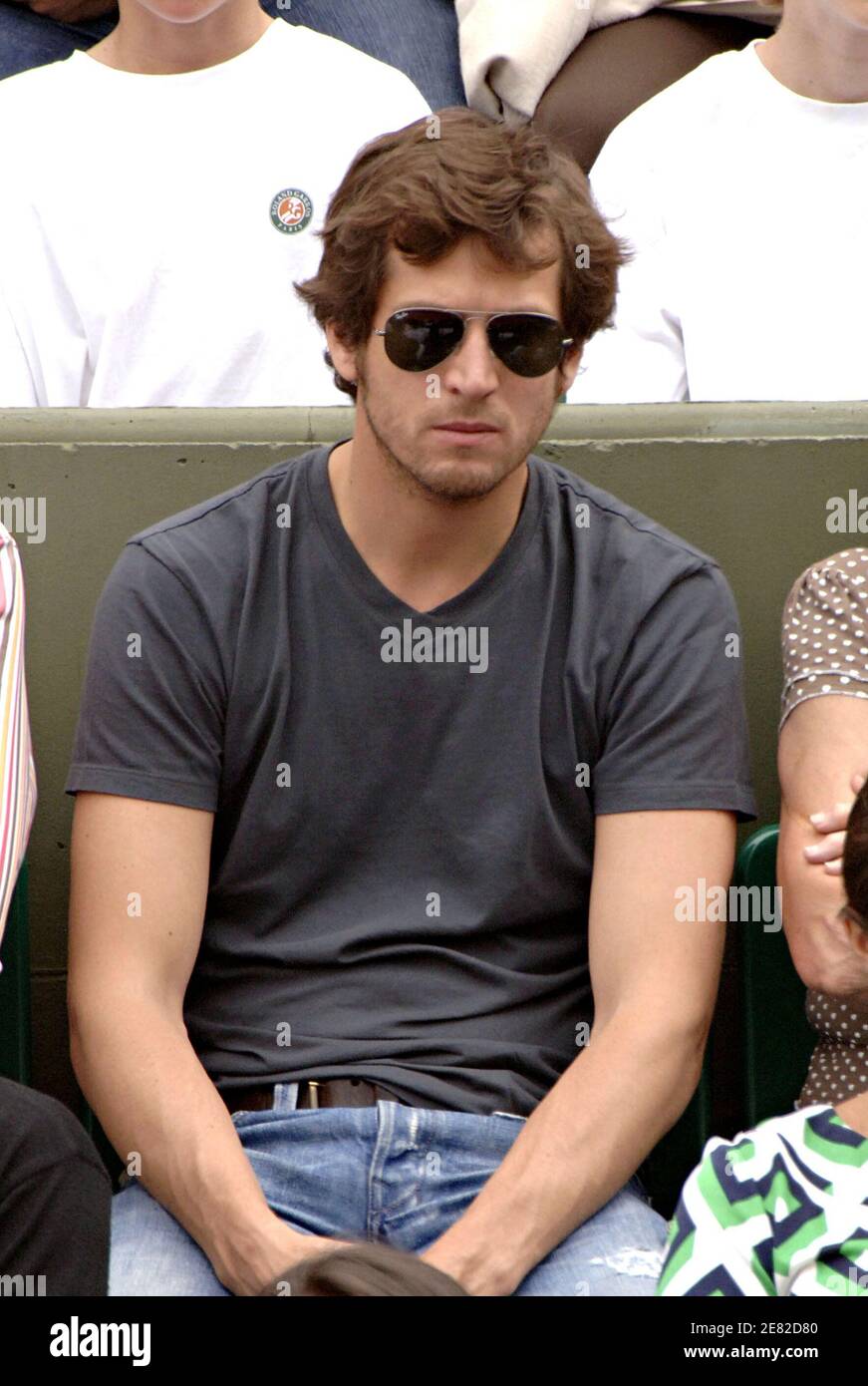 French actor Guillaume Canet attend the woman semi-finale of Roland ...