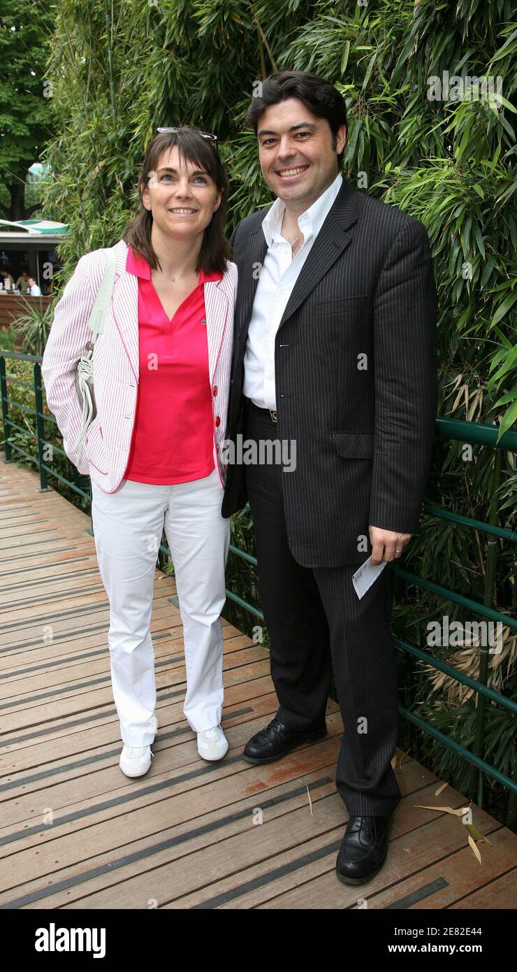 Marie-Claire Restoux and her husband arrive in the 'Village', the VIP ...