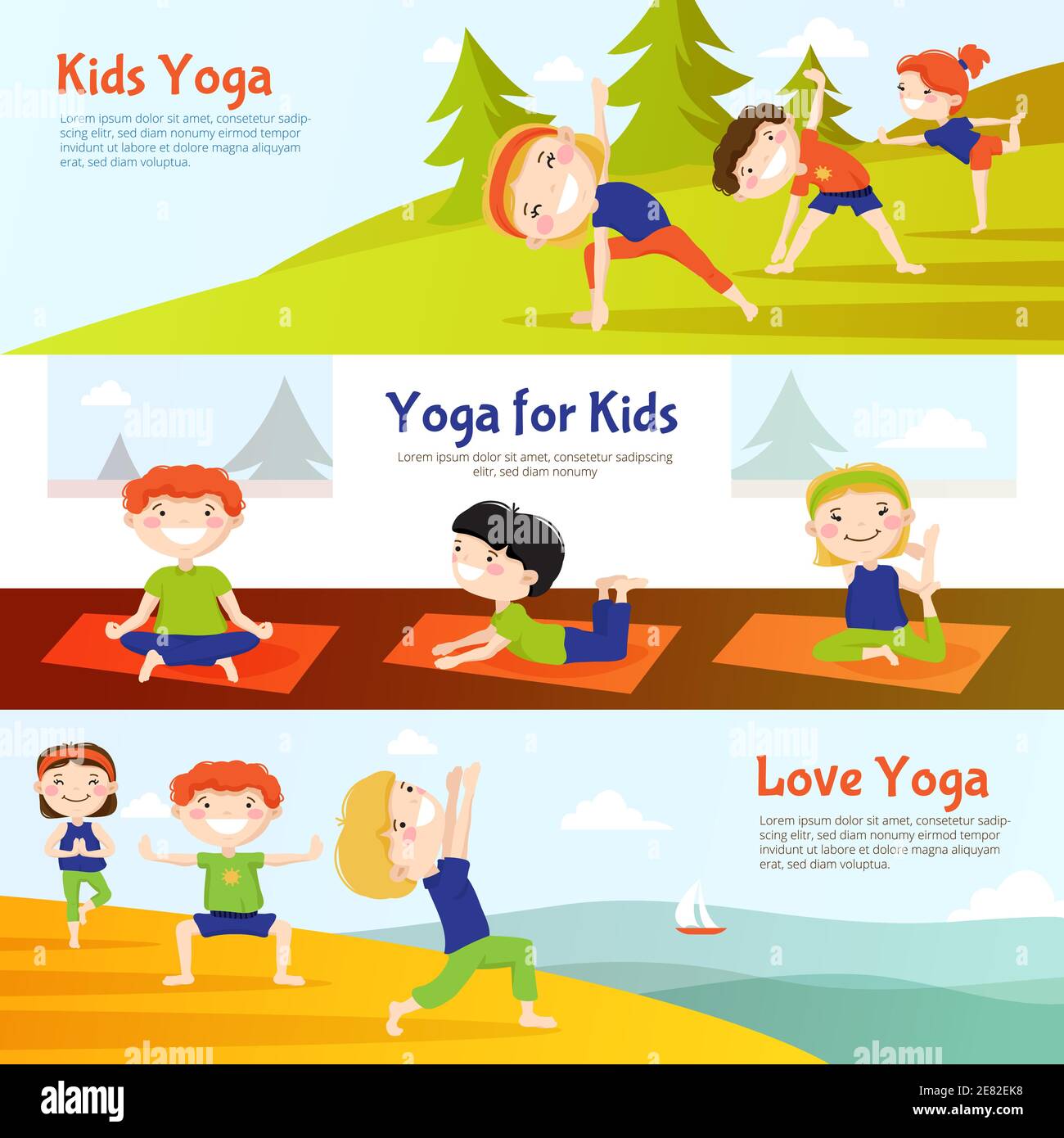 Yoga poses for kids hi-res stock photography and images - Alamy