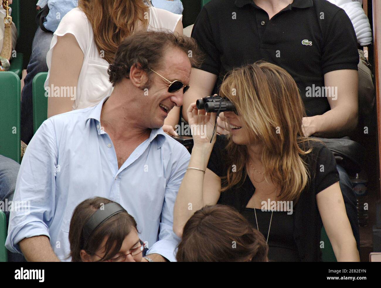 Actor Vincent Lindon and his girlfriend Caroline attend the Men Semi ...