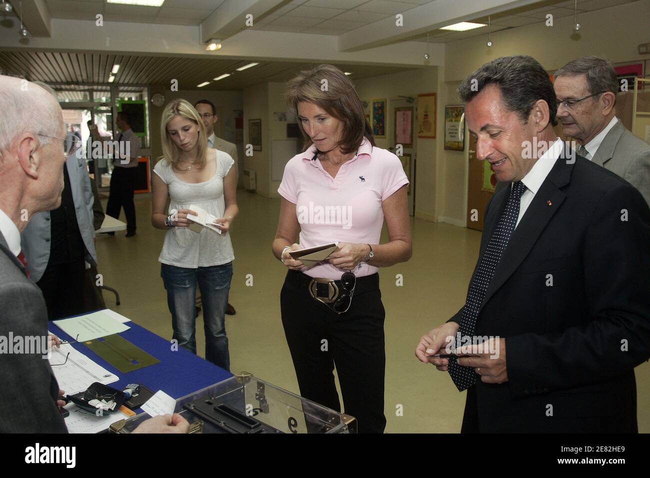 Cecilia sarkozy with her daughter jeanne marie martin hi-res stock ...
