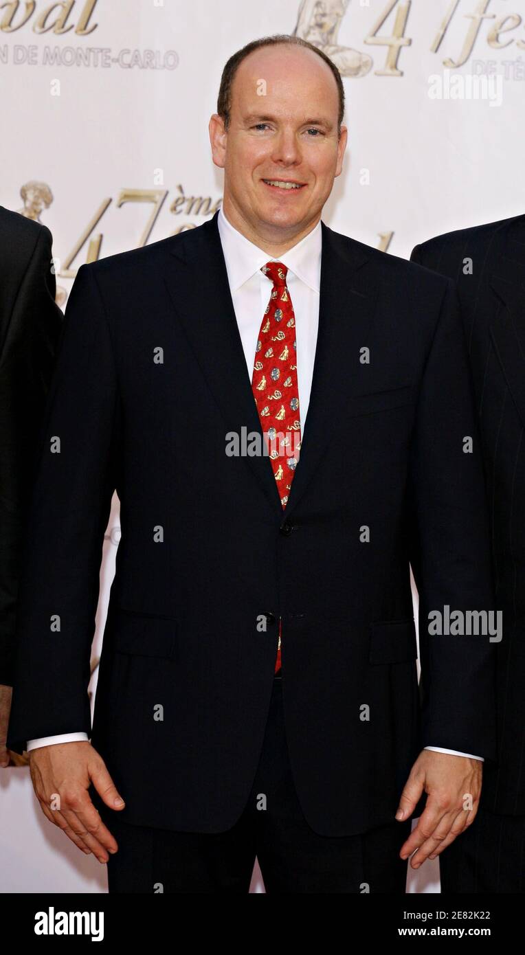 SAS Prince Albert poses for pictures during the opening ceremony of the ...