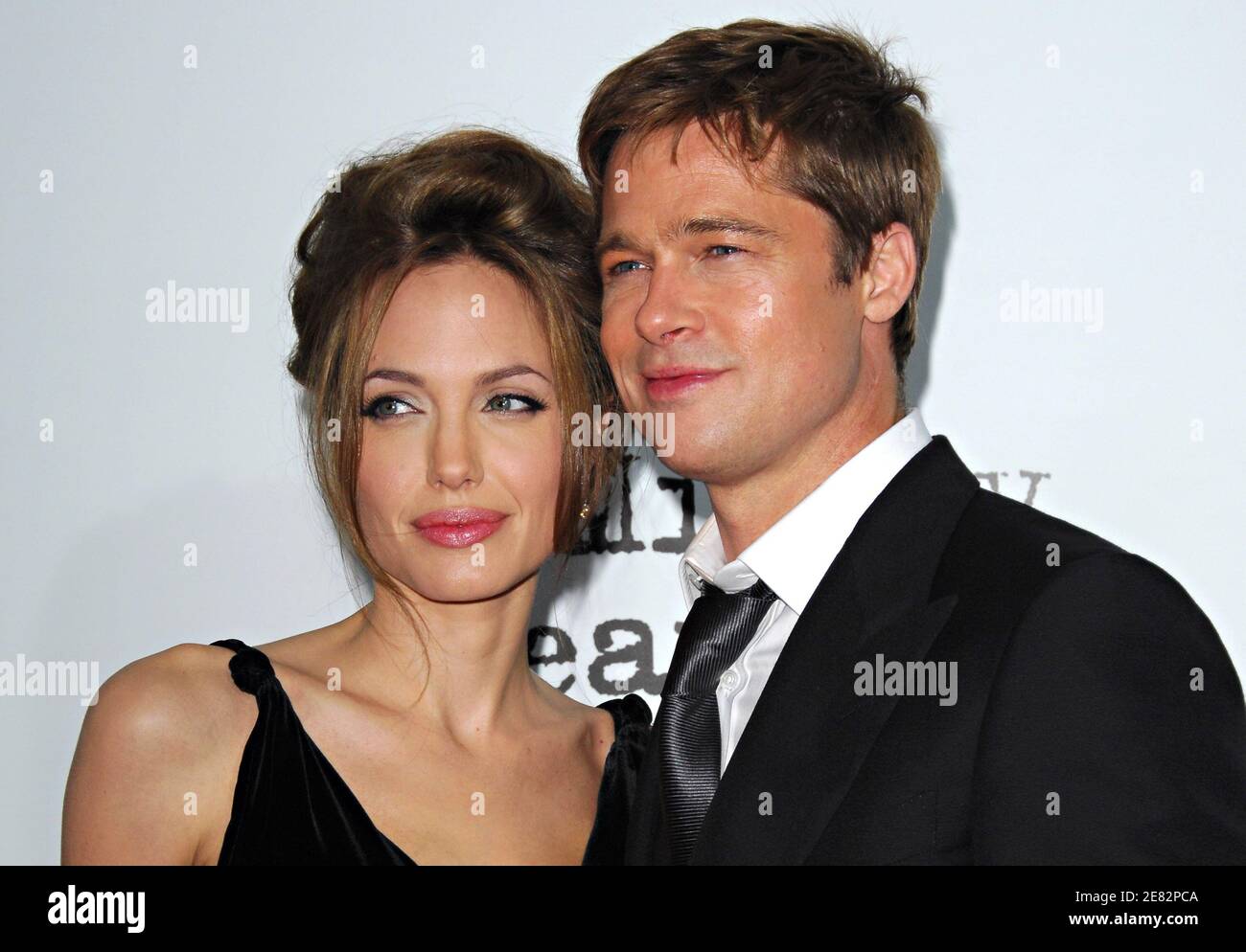 Actors Angelina Jolie and Brad Pitt attend the premiere of A Mighty ...