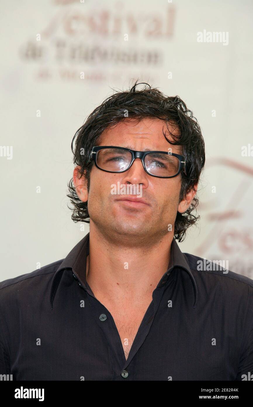 Filip Nikolic of the French TV show 'Navarro' poses for pictures at the ...