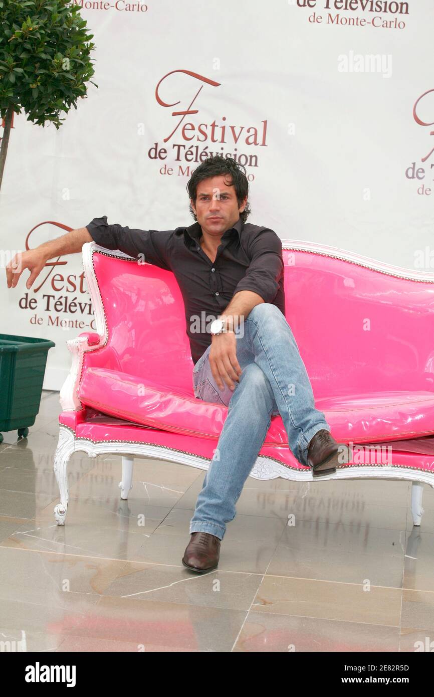 Filip Nikolic of the French TV show 'Navarro' poses for pictures at the ...