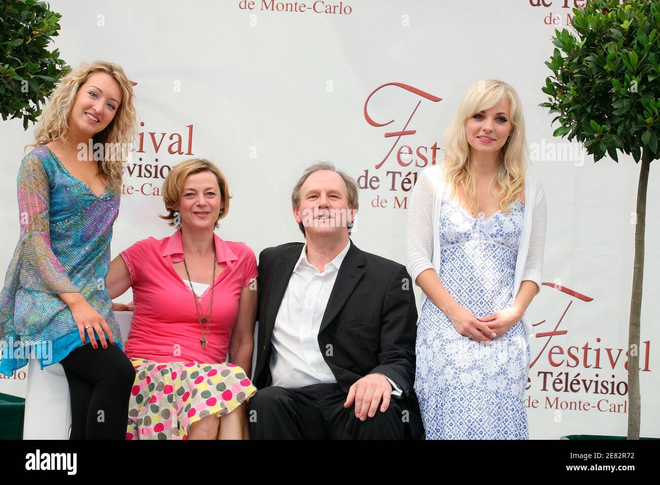 British actresses Daisy Aitkens, Georgia Moffett, actors Peter Davison ...