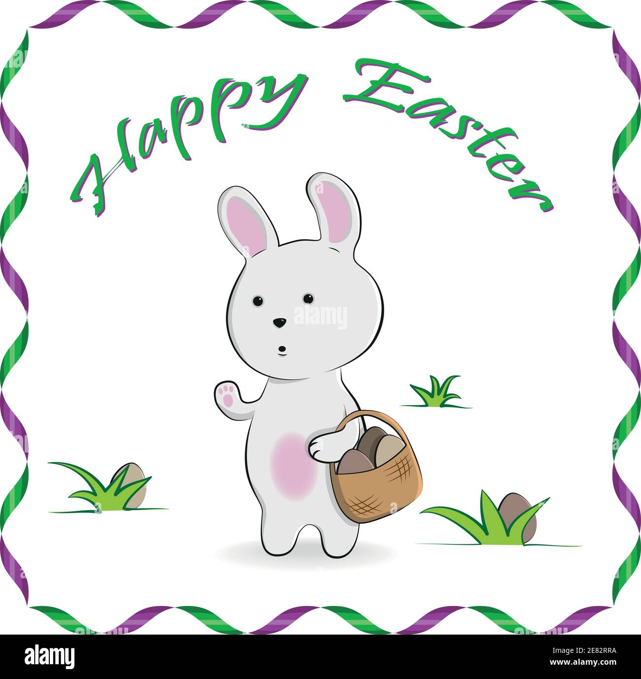 Cartoon illustration bunny banner hi-res stock photography and images ...