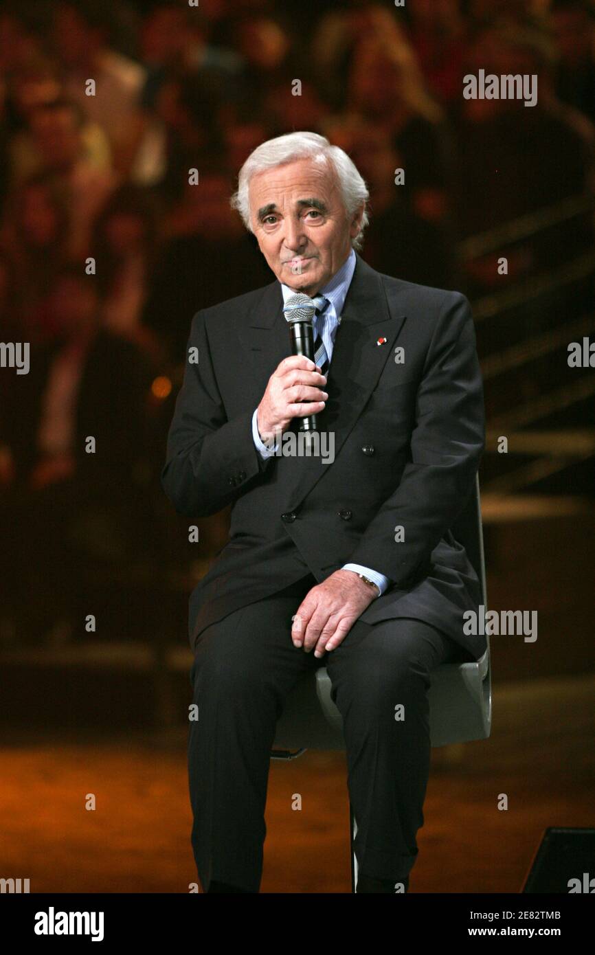 French Singer Charles Aznavour pictured in Paris, France on February ...