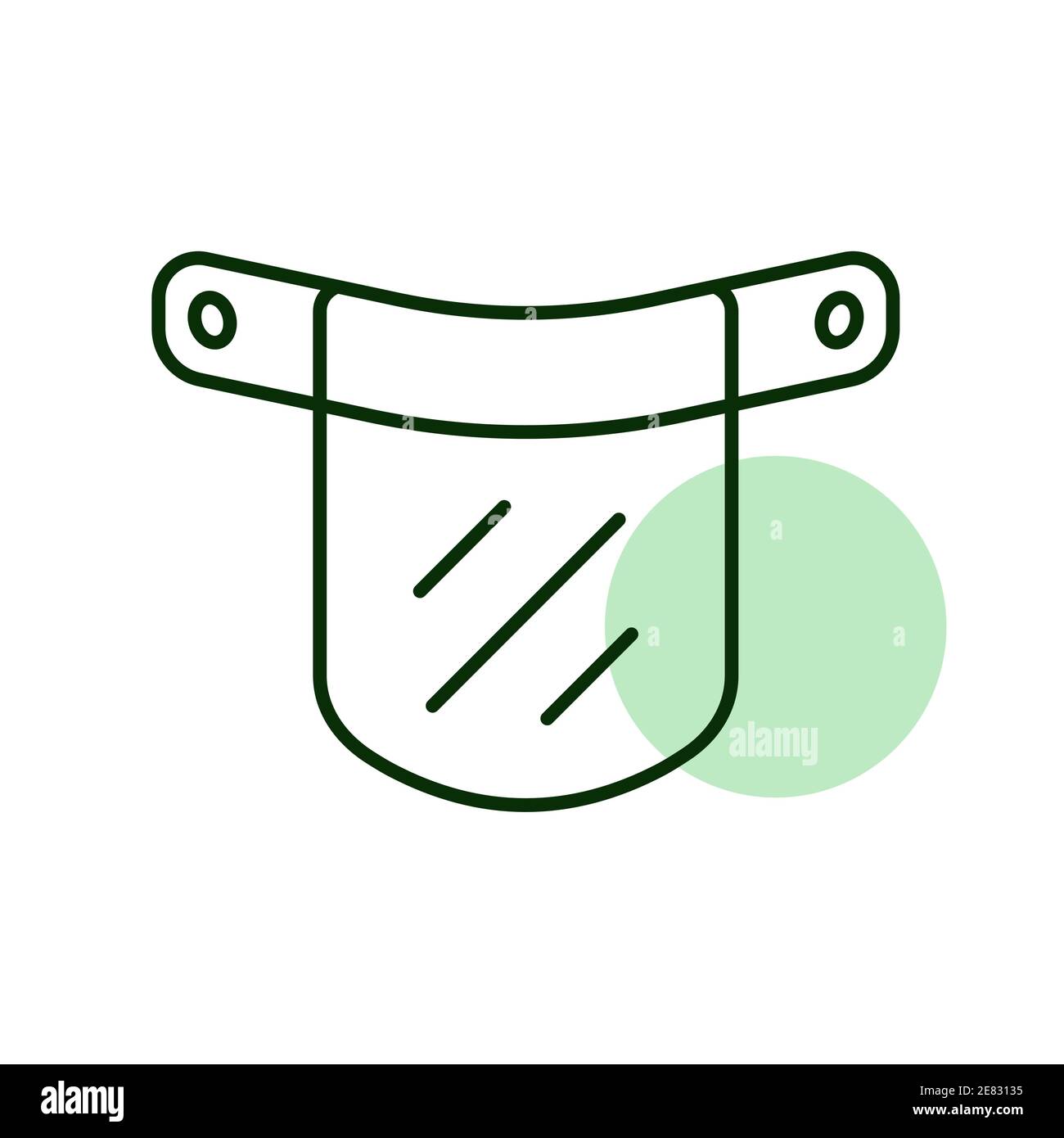 Plastic protective face shield vector icon. Medical sign. Coronavirus ...