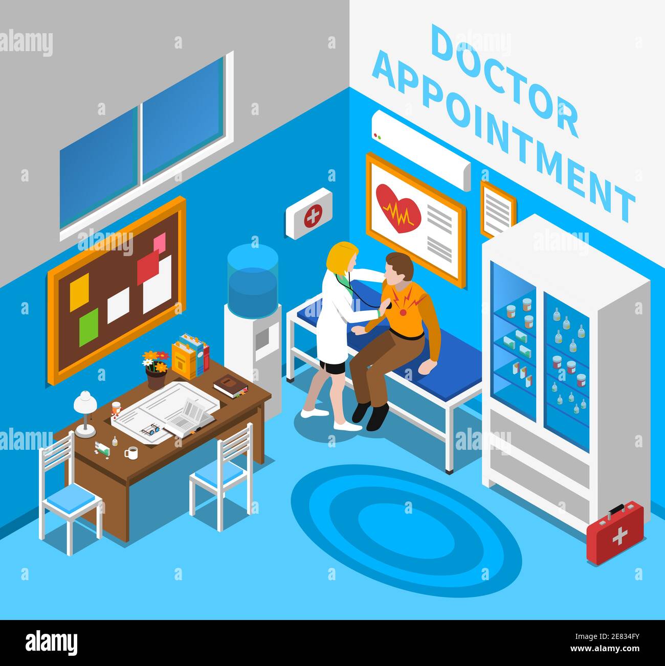 Doctor appointment with cardiologist examining male patient in ...