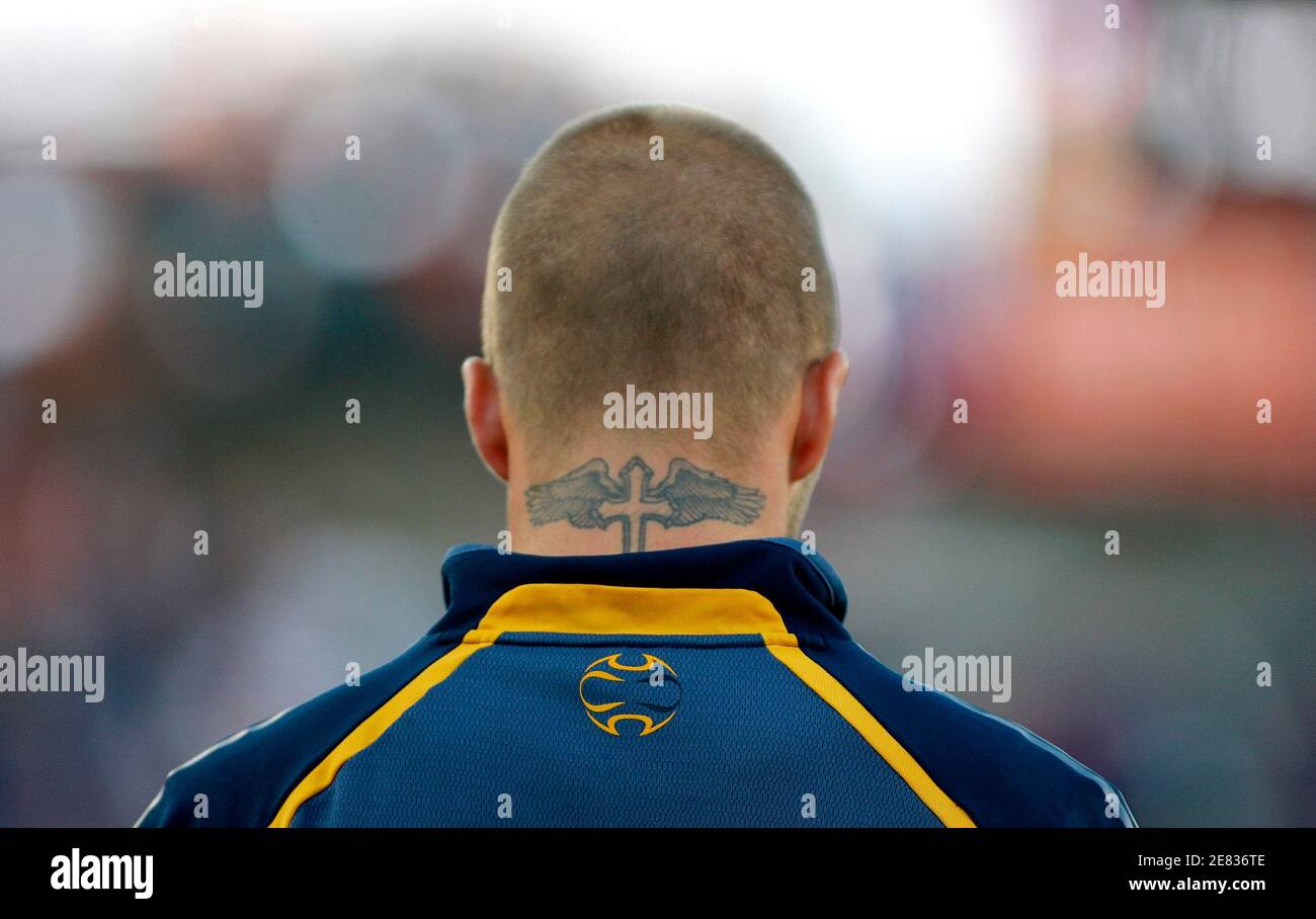 David beckham tattoo hi-res stock photography and images - Alamy