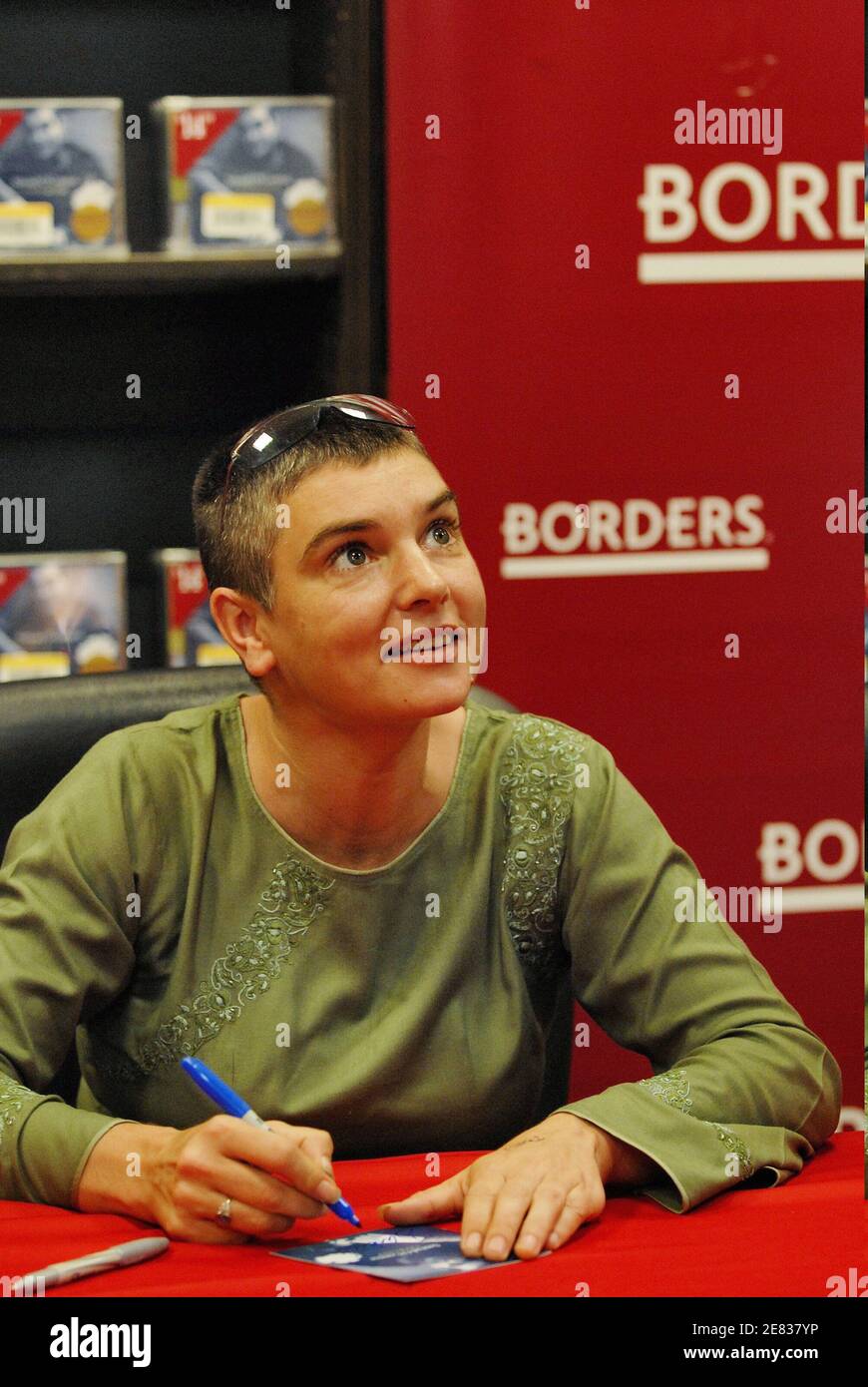 Irish pop singer and activist Sinead O'Connor makes an in-store ...