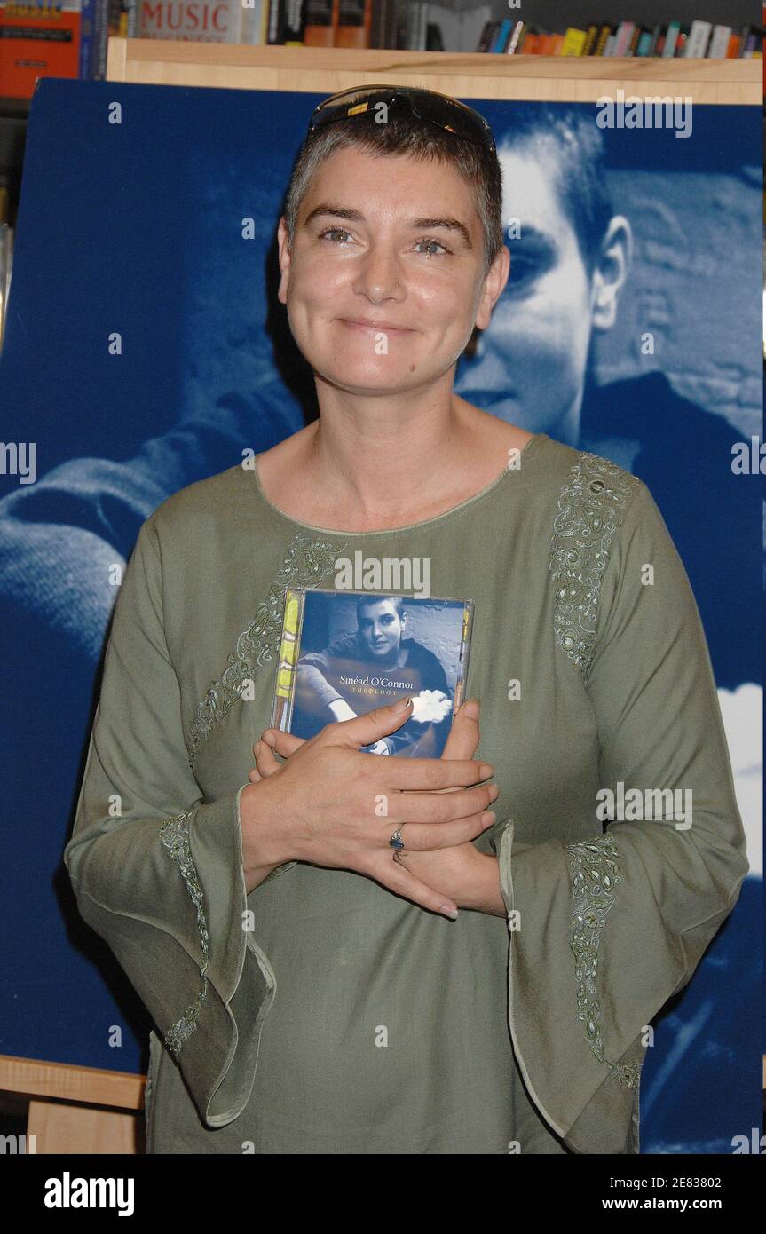 Irish pop singer and activist Sinead O'Connor makes an in-store ...