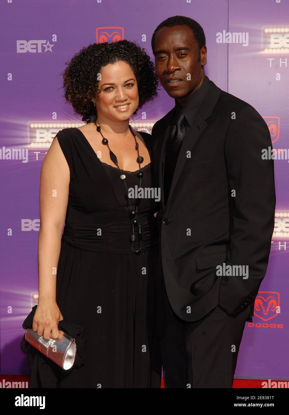 Don Cheadle and wife attend the 2007 BET Awards, held at the Shrine ...