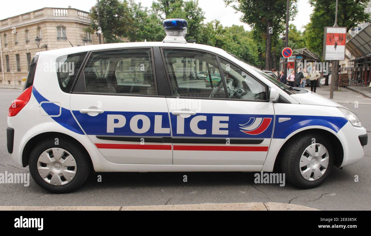 Illustration when French Interior minister Michele Alliot-Marie reviews ...