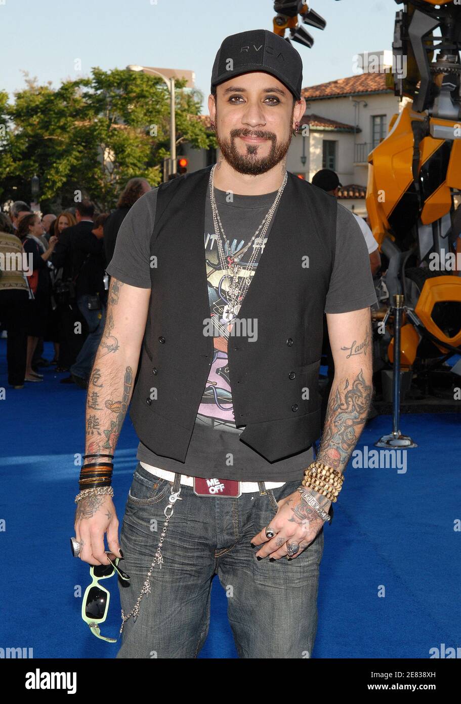 "A.J. McLean attends the premiere of Paramount Pictures ""Transformers ...