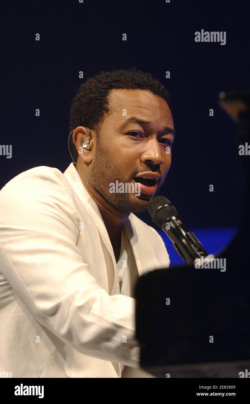 US singer John Legend performs live at the Zenith concert hall in Paris ...
