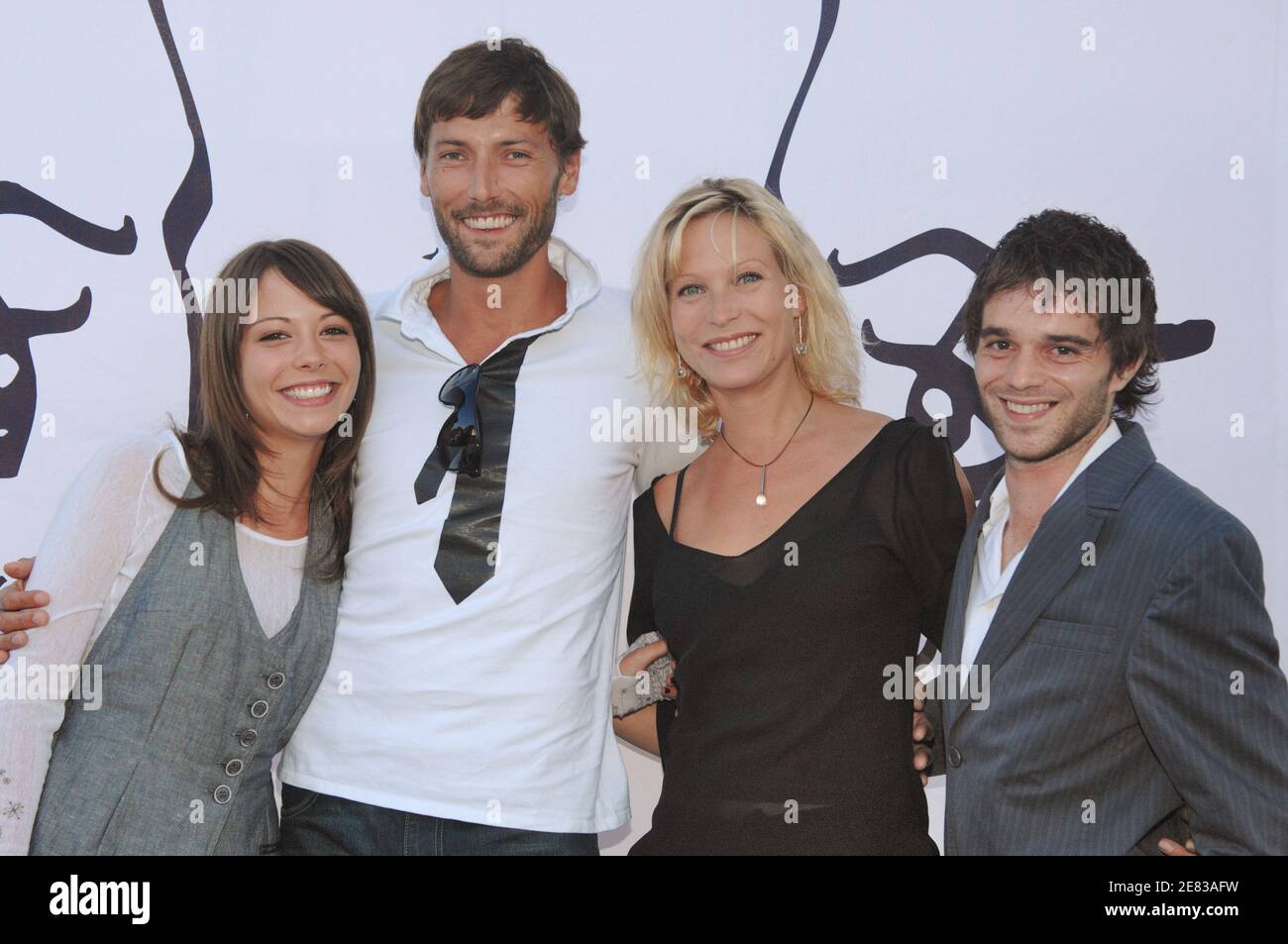 TV show 'Plus Belle La Vie' cast member Dounia Coesens, Julien Bravo ...