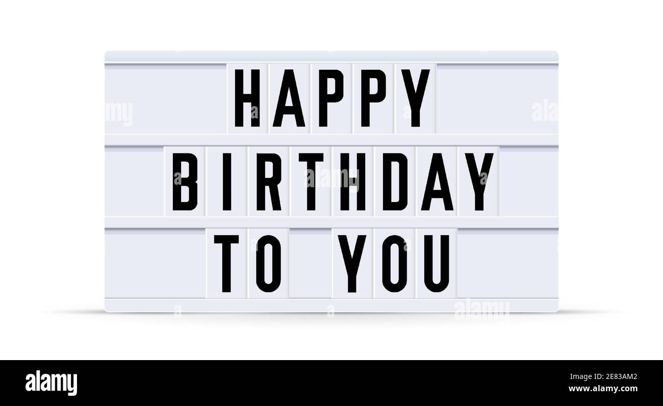 Happy birthday lightbox Stock Vector Images - Alamy