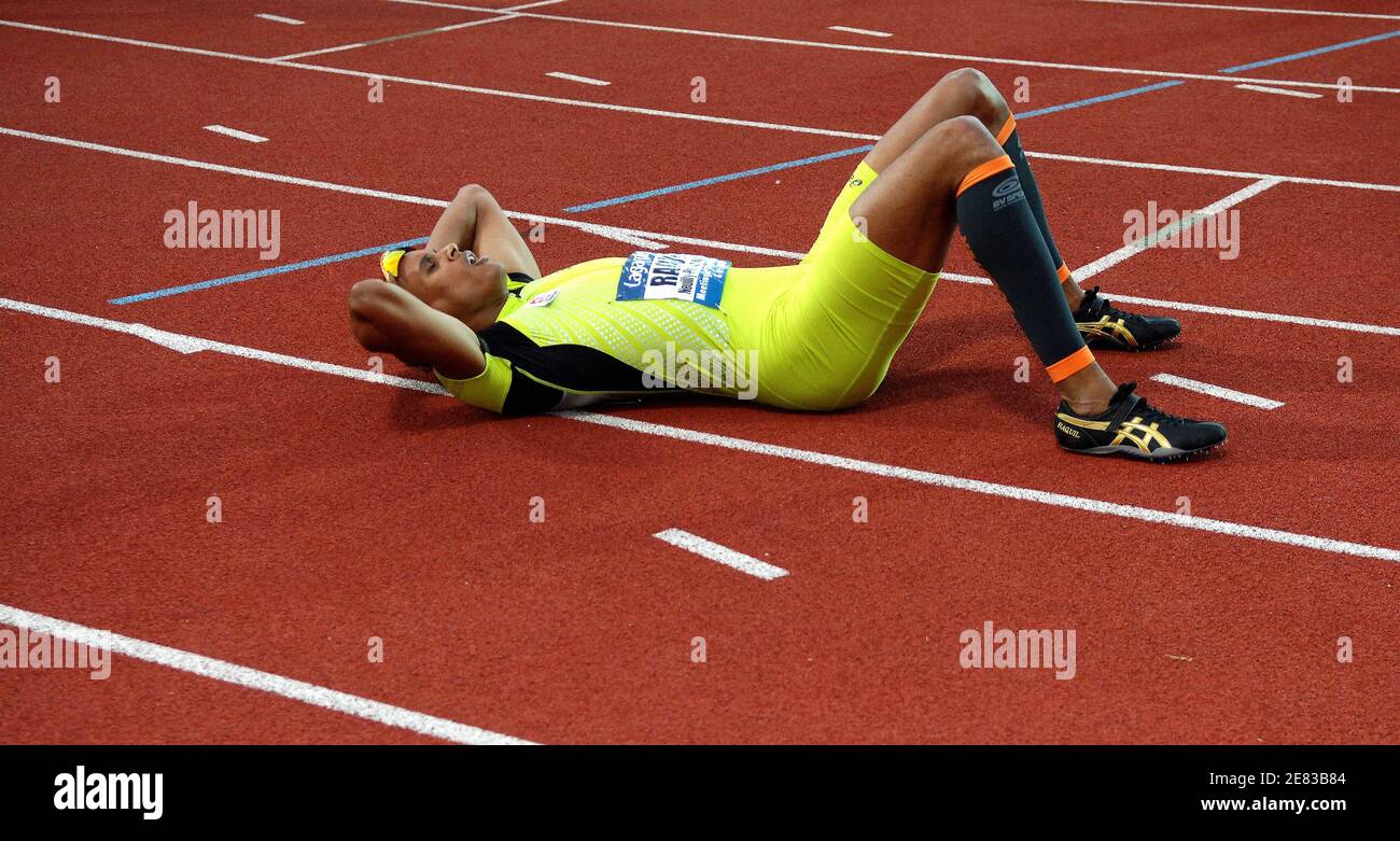 French athlet Marc Raquil competes on men's 400 meters during the ...