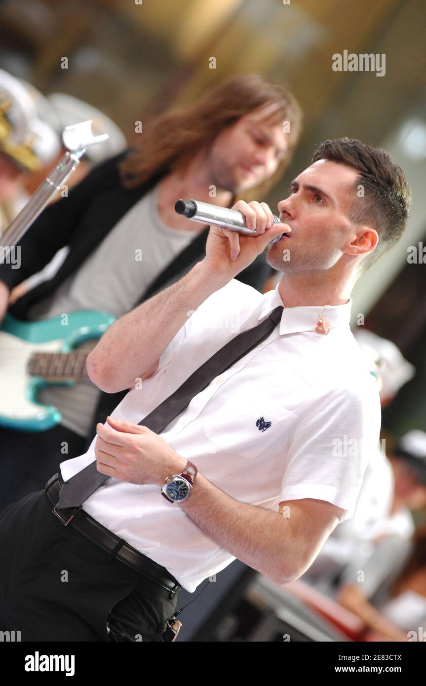 Recording artist Adam Levine of the music group Maroon 5 performs ...