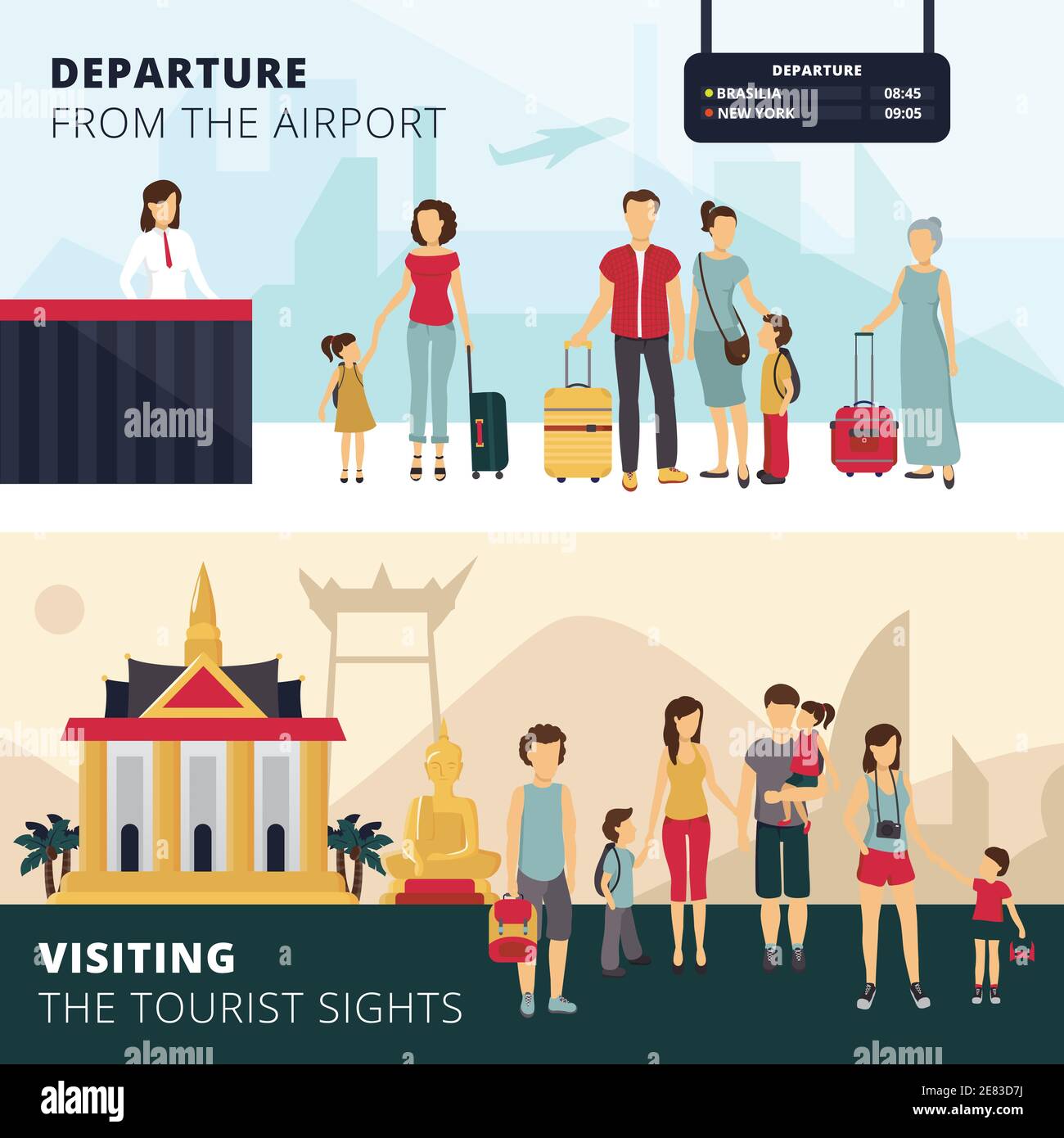 Visiting attractions Stock Vector Images - Alamy