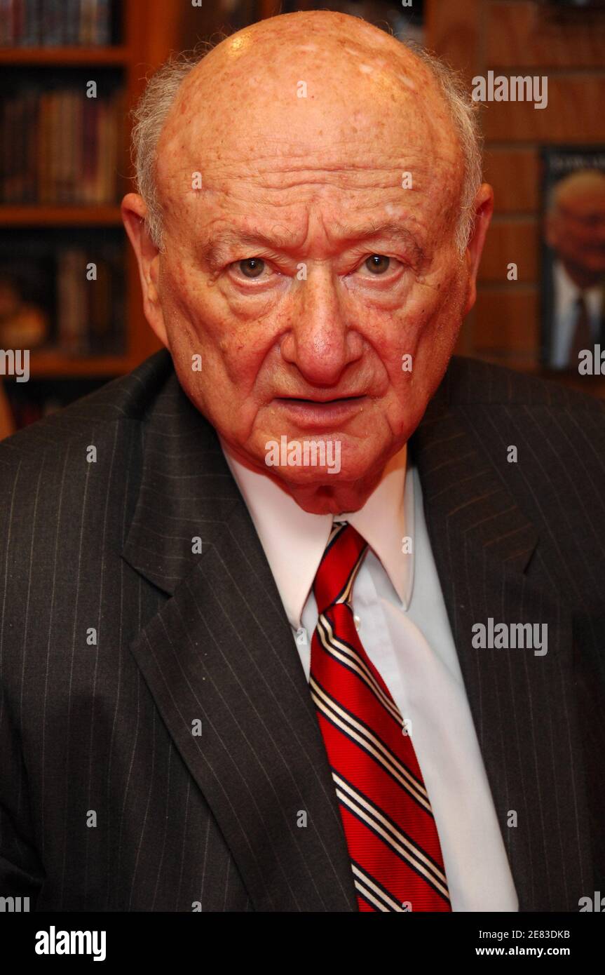 Former New York City Mayor Edward Koch attends a discussion and book ...