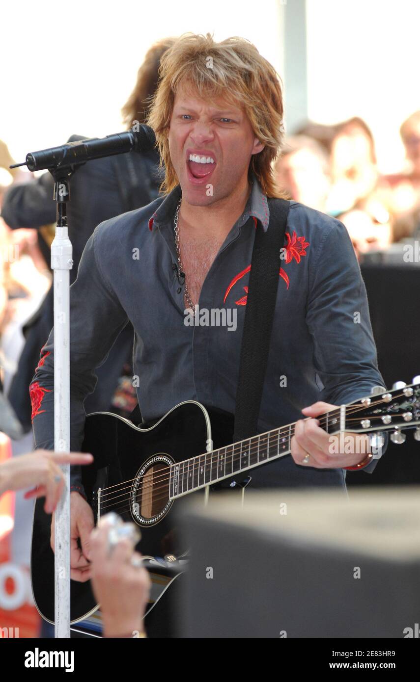 Jon Bon Jovi performs live on NBC's "Today" Show at Rockefeller Plaza ...
