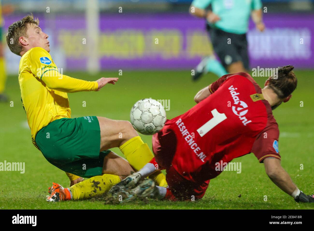SITTARD, NETHERLANDS - JANUARY 30: Zian Flemming of Fortuna Sittard ...
