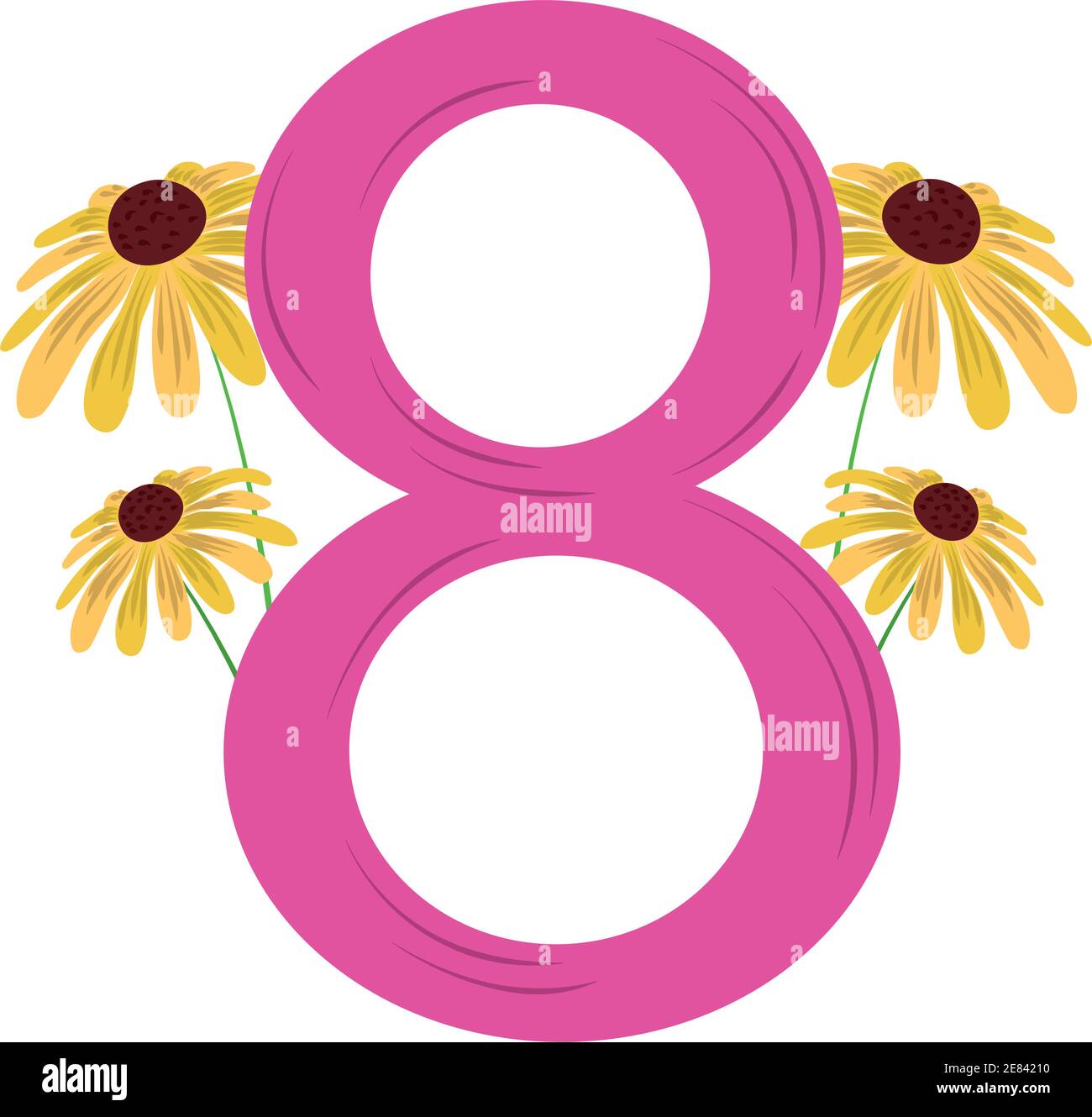 womens day march eight flowers design vector illustration Stock Vector ...