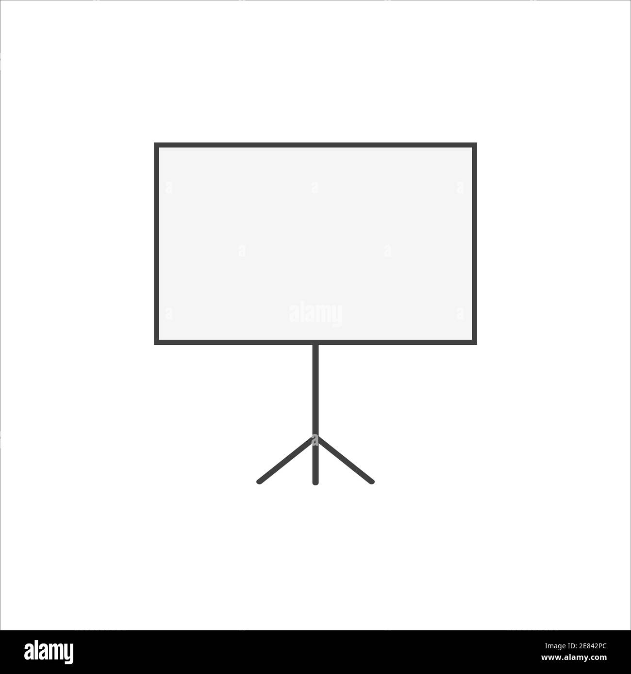 vector image of projector screen on white isolate Stock Vector Image ...