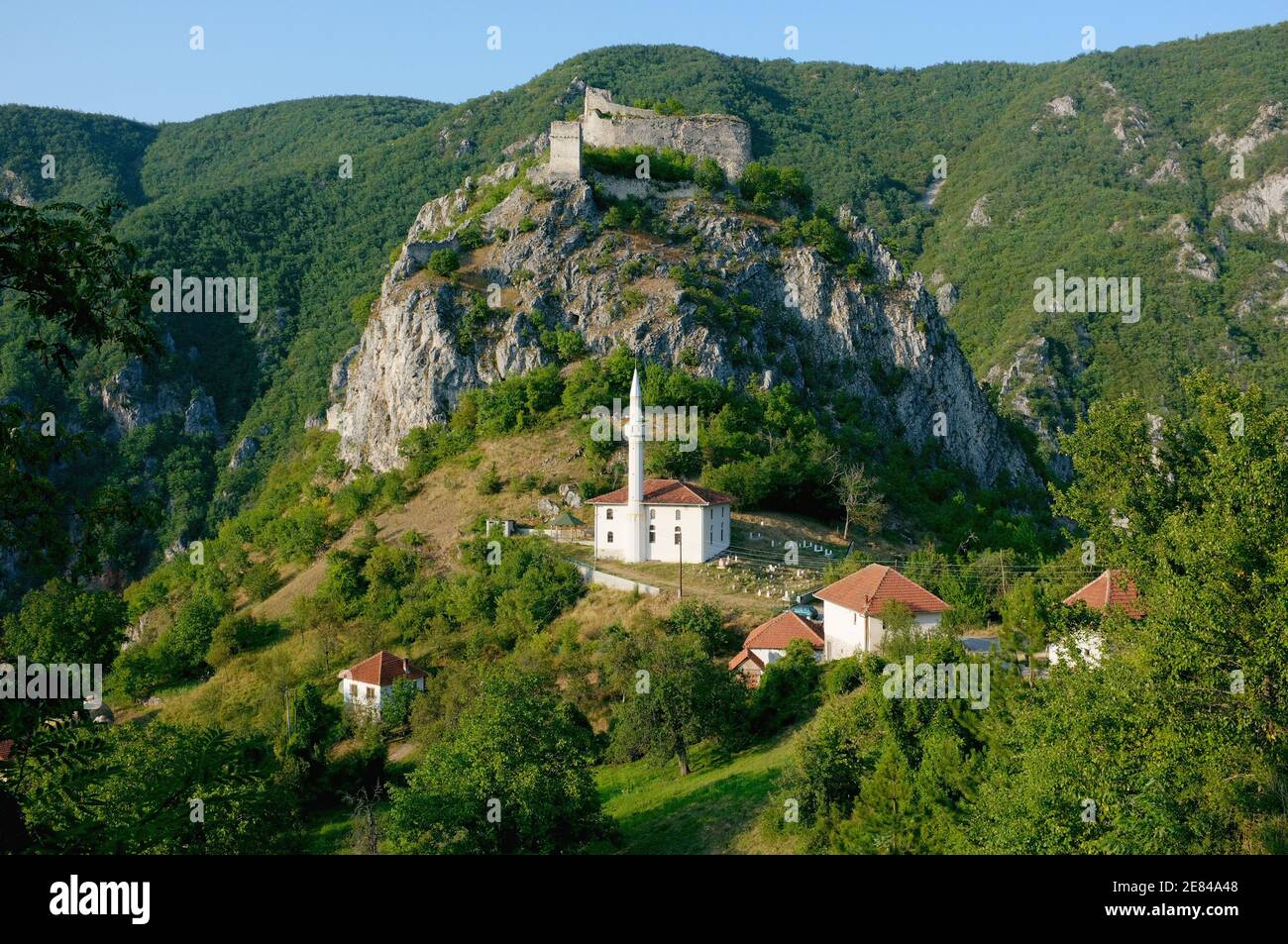fortress and mosque in Hisardzik, Serbia Stock Photo - Alamy