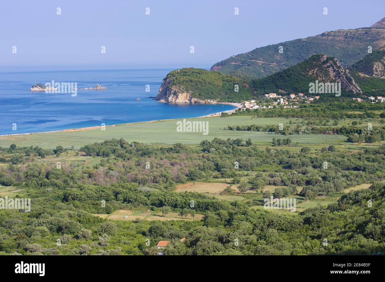 the coast and the seaside of Buljarica Bay, Montenegro Stock Photo - Alamy
