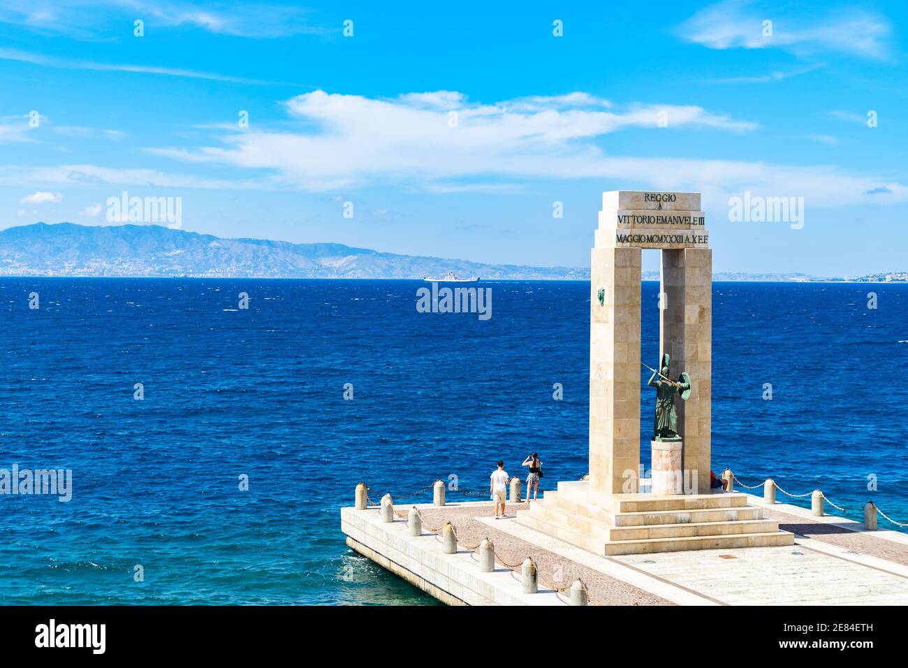 The monument part of the Arena dello Stretto in Reggio Calabria facing ...